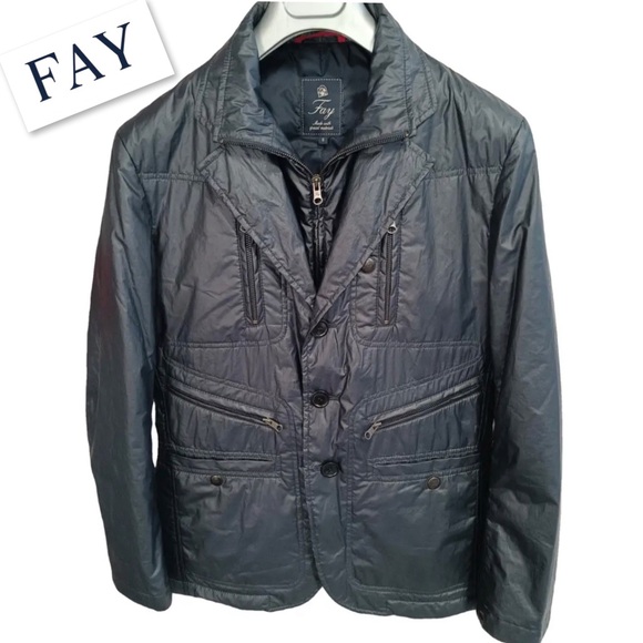 Fey | Jackets & Coats | Fey Mens Black Jacket M Nylon Waterproof Satin ...